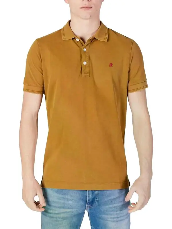 REPLAY Logo-embroidered Polo Shirt - Brown