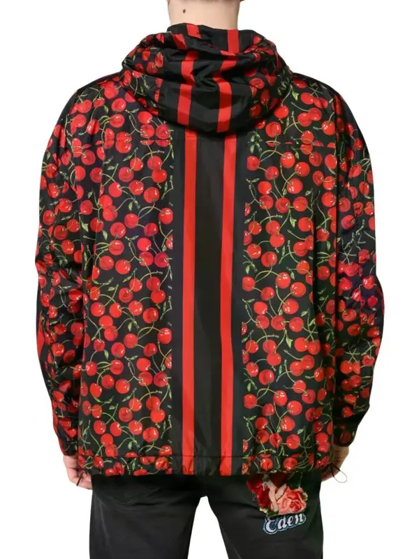 Dolce & Gabbana Cherry-print Hooded Jacket - Black