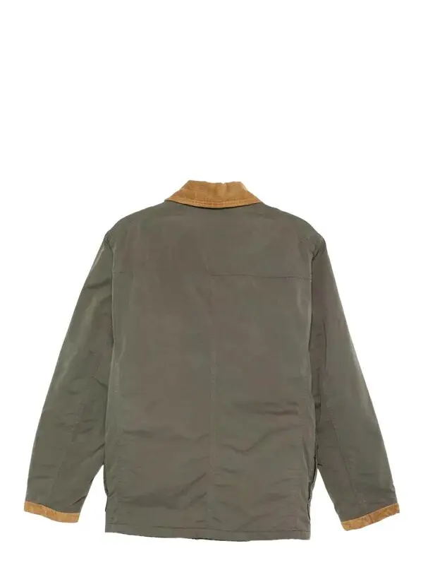 FAY Corduroy-collar Lobster-clasp Jacket - Green
