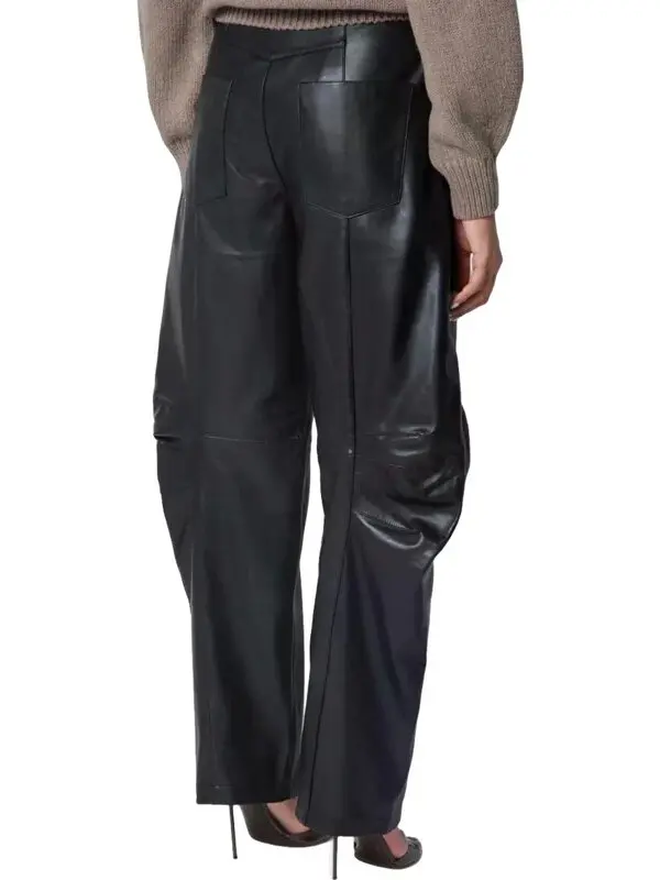 ROTATE BY BIRGER CHRISTENSEN Leather Cargo Pants - Black