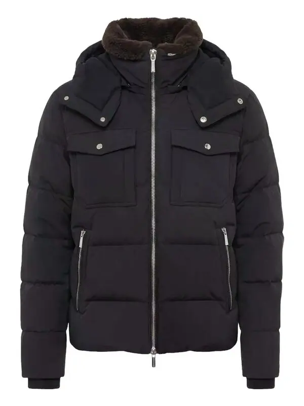 MOORER Hooded Padded Jacket - Blue