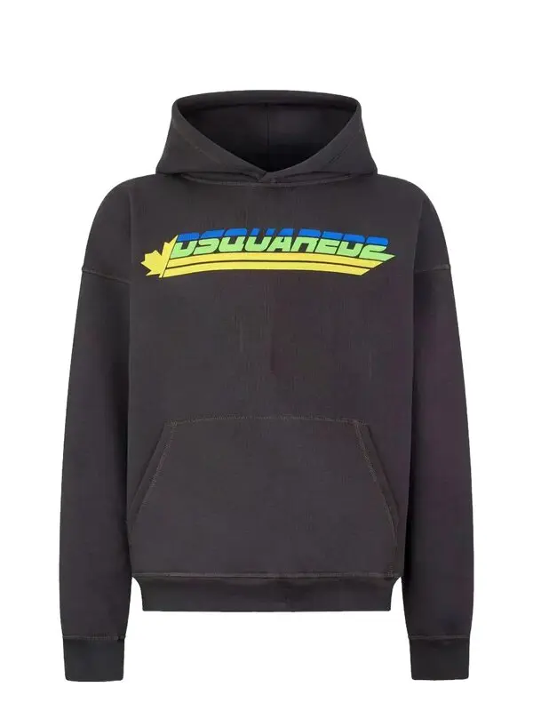 Dsquared2 Logo-print Dropped-shoulder Hoodie - Grey