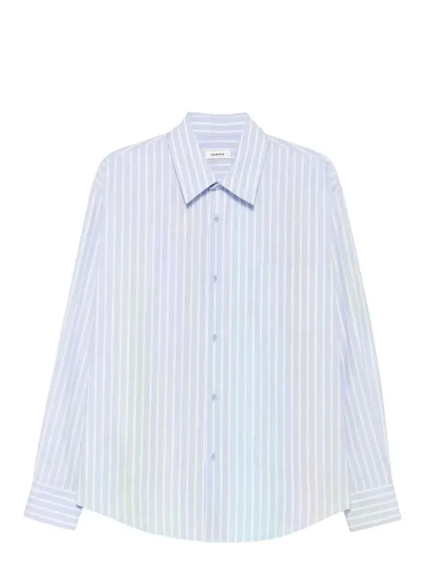 Sandro Striped Cotton Shirt - Blue