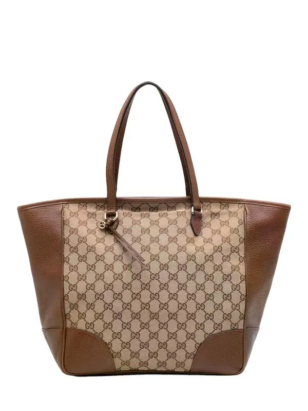Gucci 2016-2026 Gg Canvas Bree Zippered Tote Bag - Neutrals