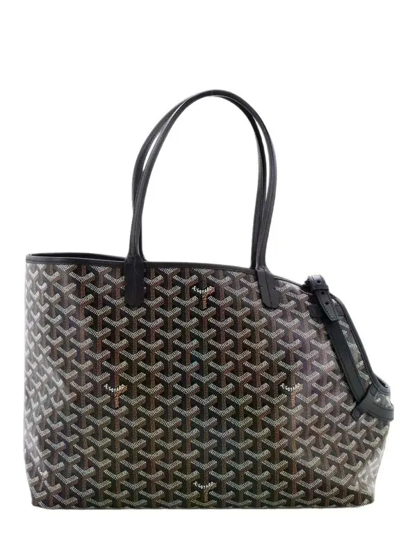 Goyard Chien Gris Pet Carrier Coated Canvas Tote Bag - Black