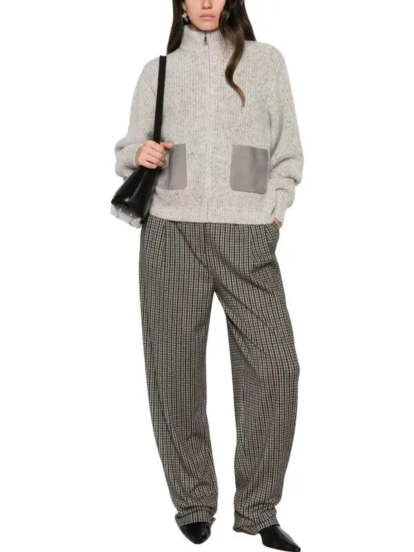 Fabiana Filippi Zip-up Patch-pocket Cardigan - Grey