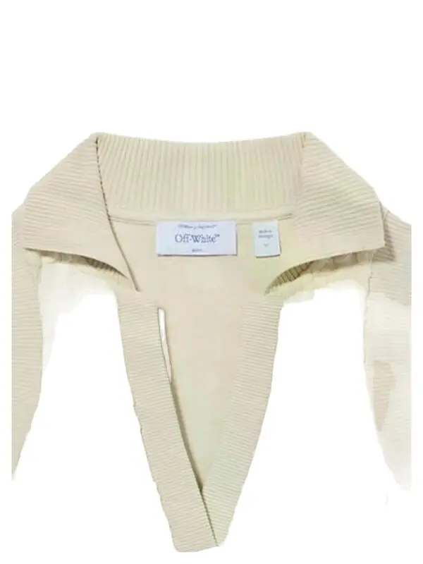 Off-White Logo-jacquard Mini Dress - Neutrals