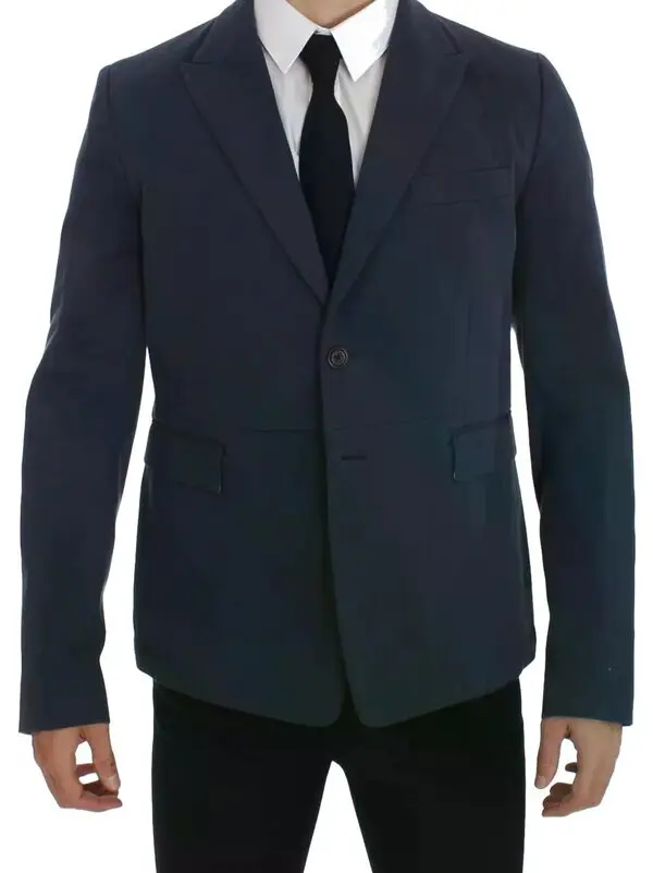 Dolce & Gabbana Single-breasted Cotton Blazer - Blue
