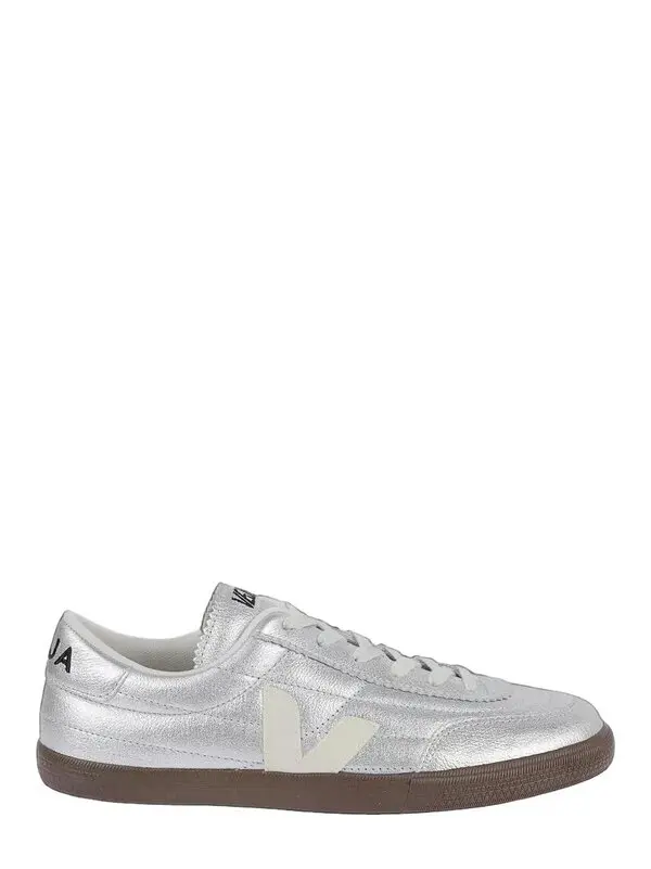 VEJA Metallic Leather Sneakers - Silver