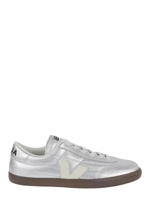 VEJA Metallic Leather Sneakers - Silver