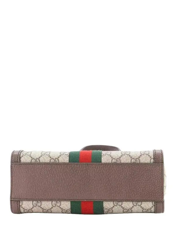 Gucci Ophidia Top Handle Gg Coated Canvas Small Tote Bag - Brown