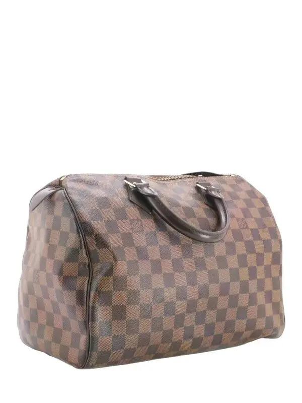 LOUIS VUITTON Speedy Handbag Damier 30 Satchel - Brown
