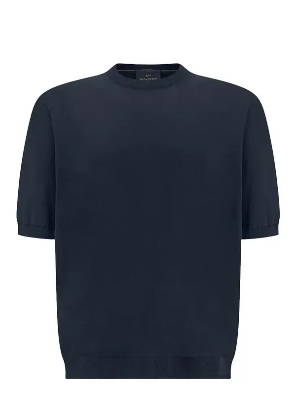 Paul & Shark 140's Superfine Merino Wool T-shirt - Midnight Navy