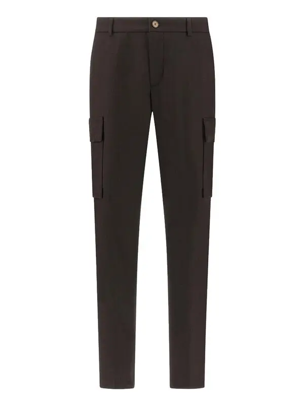Paul & Shark Lucca Wool Trousers - Coffe