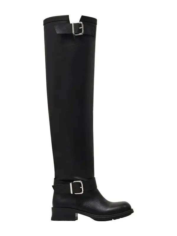Steve Madden Chopper Over The Knee Boots - Black