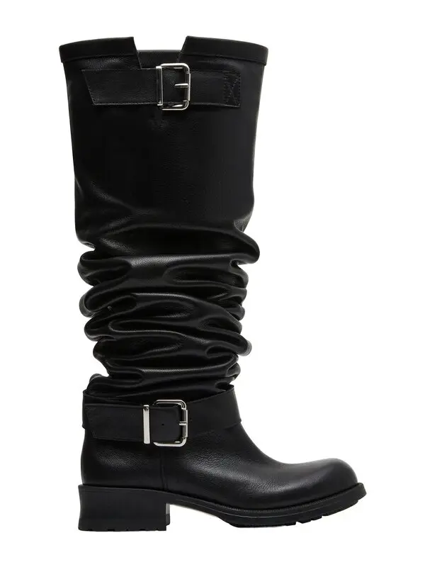 Steve Madden Chopper Over The Knee Boots - Black