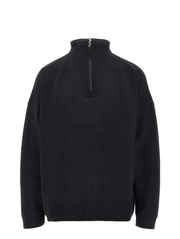 Jacquemus Rond Carré Quarter-zip Weathirt - Black