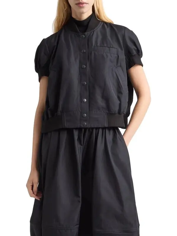 MELITTA BAUMEISTER Snap Bomber Shirt - Black