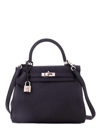 Hermès Kelly Handbag Togo With Palladium Hardware 25 - Black