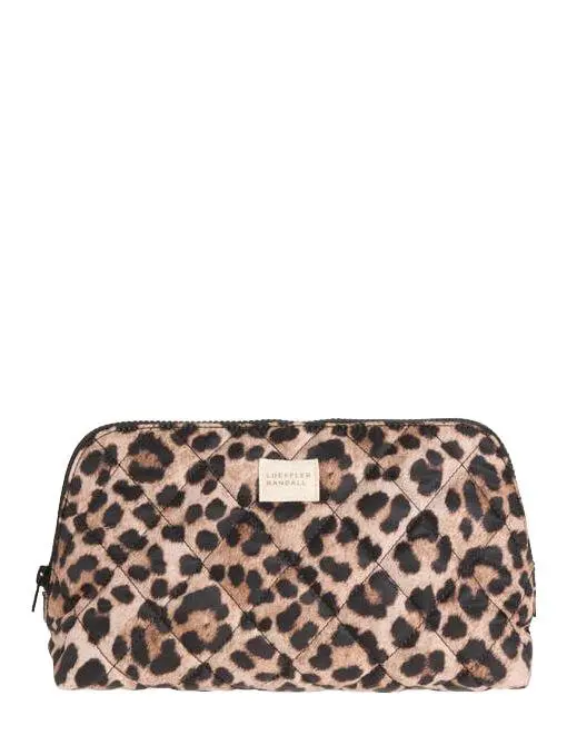 LOEFFLER RANDALL Frances Quilted Nylon Pouch - Brushed Leopard