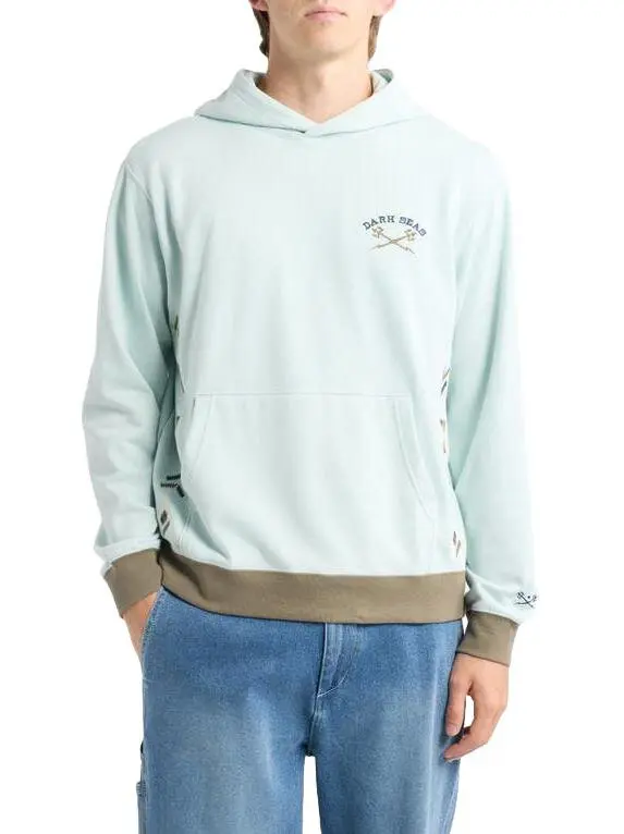 DARK SEAS Leander Fleece Hoodie - Light Denim