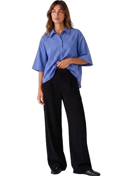 Koton Wide Leg Tailored Trousers With Pockets - Black