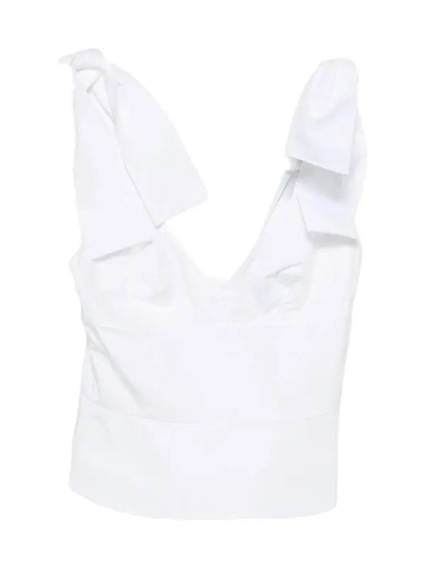 Celine Cotton Bustier Top - Multicolor