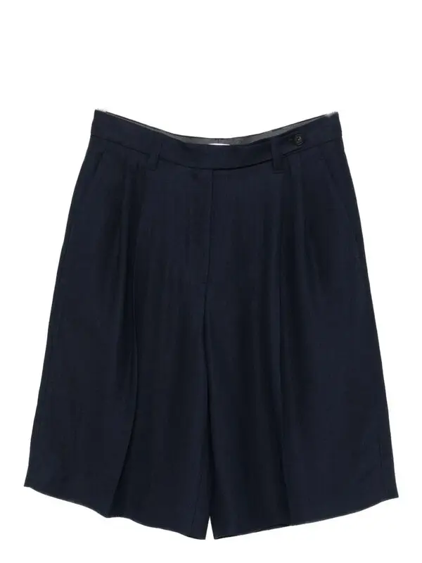 Brunello Cucinelli Linen Blend Bermuda Shorts - Multicolor