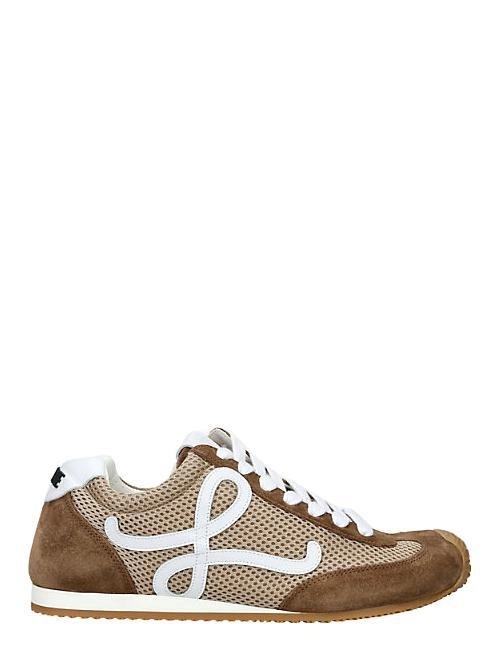 Loewe Ballet Runner 2.0 Suede And Mesh Trainers - Beige Comb