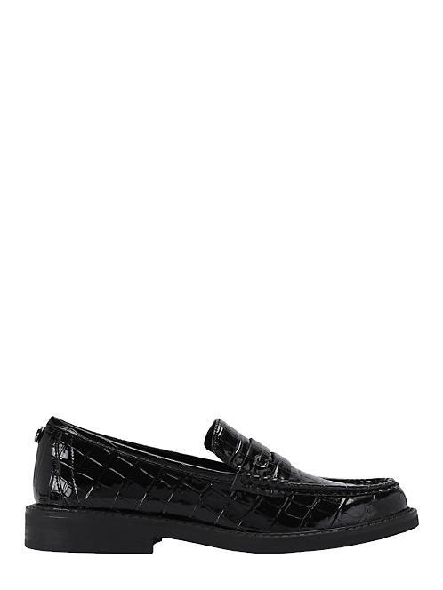 Carvela Lentini Faux-leather Loafers - Black