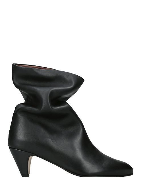 ANONYMOUS COPENHAGEN Vully Leather Heeled Ankle Boots - Black