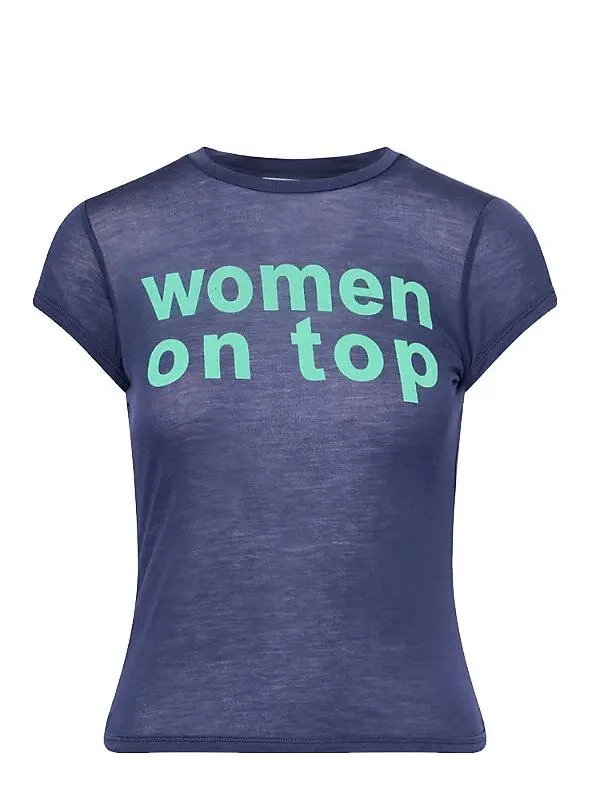 PEACHY DEN On Top Stretch-cotton T-shirt - Sprite