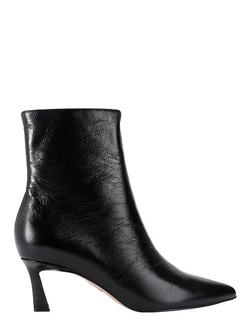 Steve Madden Lulah Leather Heeled Ankle Boots - Black