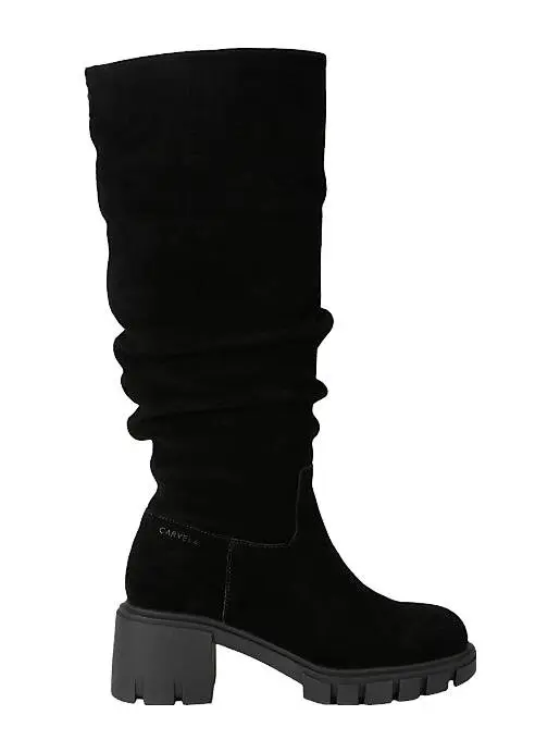 Carvela Ignite Suede Heeled Knee-high Boots - Black