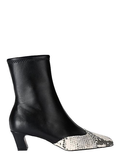 Steve Madden Jeter Faux-leather Heeled Ankle Boots - Black/comb