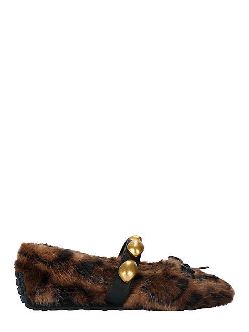 Steve Madden Toasted Faux-fur Ballet Flats - Brown/oth
