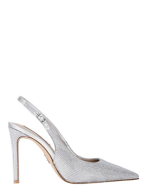 Steve Madden Tremble Woven Slingbacks - Silver