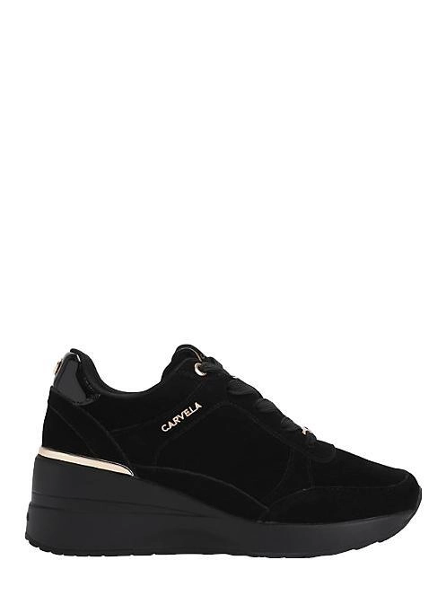 Carvela Divina Velvet Trainers - Black