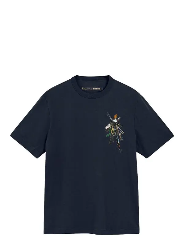 Barbour Paul Smith Loves : T-shirt With Key Print - Blue