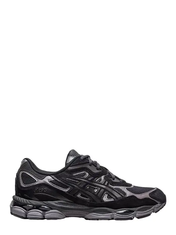 Asics Gel-nyc Sneakers In Graphite Grey Leather/b - Black