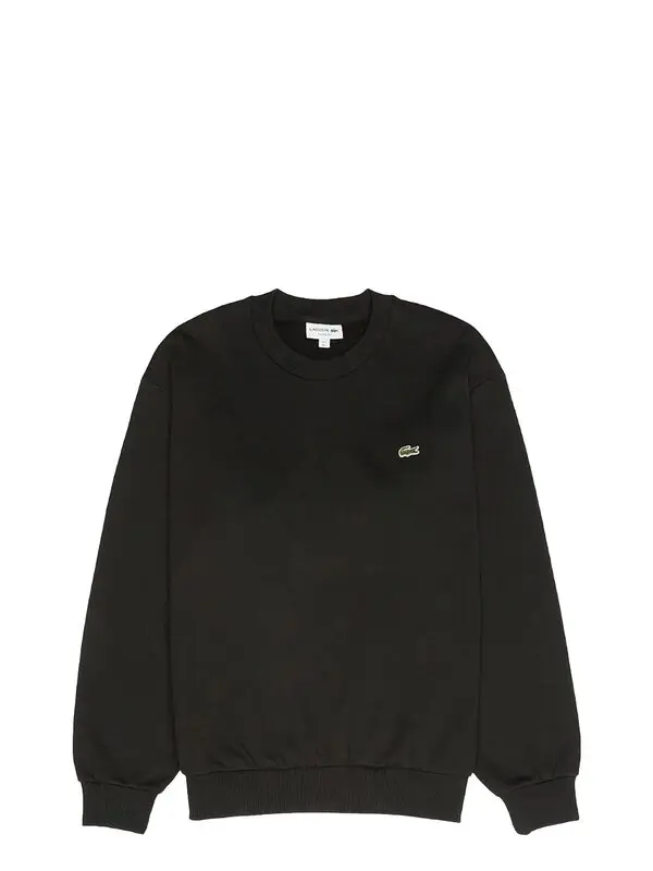 Lacoste Cotton Crew Neck Sweatshirt - Black