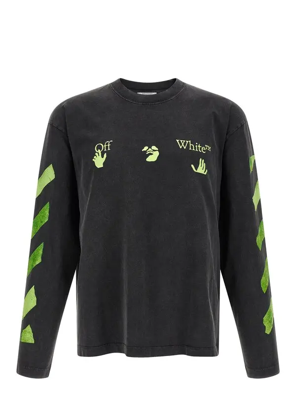 Off-White Bacco Arrow Skate' T-shirt - Black