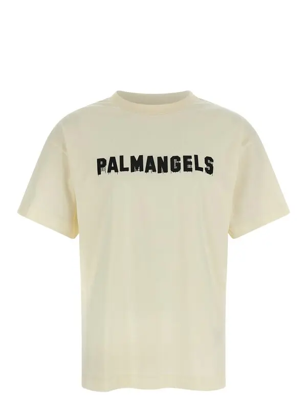 Palm Angels Logo Print T-shirt - White