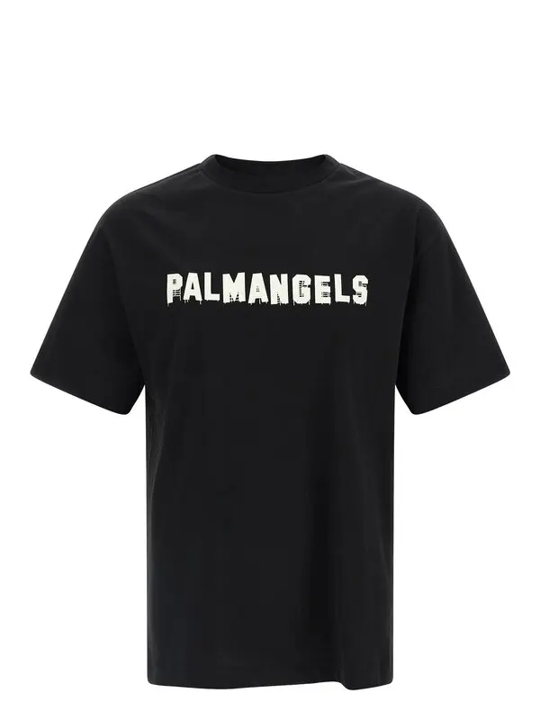 Palm Angels Logo Print T-shirt - Black