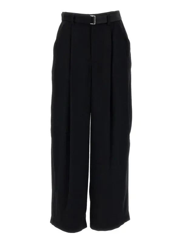 Sacai Wide Leg Crepe Back Satin Pants - Multicolor