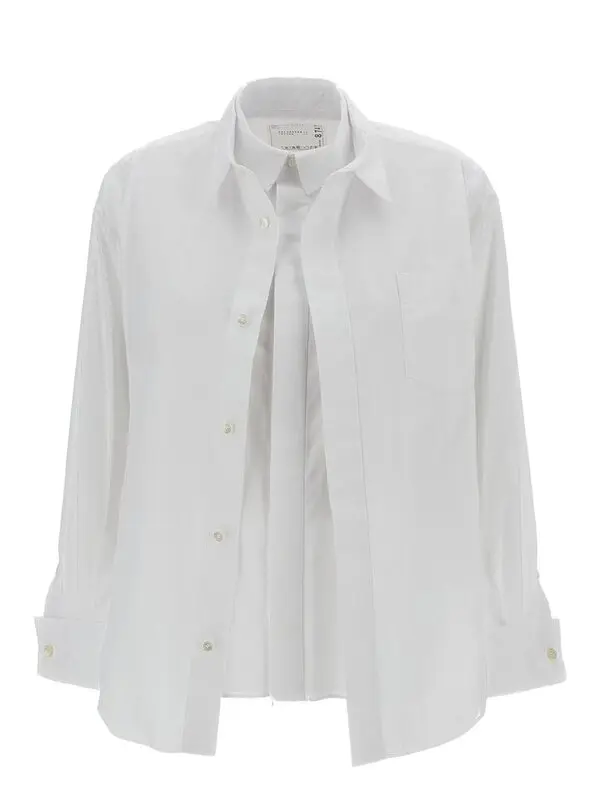 Sacai Hybrid Poplin Shirt - Multicolor