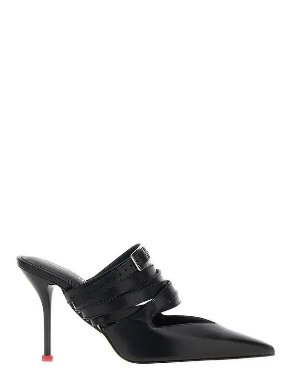 Alexander McQueen Strap Mules - Black