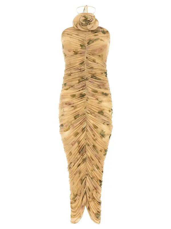 Magda Butrym Dress37' Dress With 3d Floral Detail - Cream