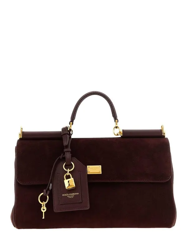 Dolce & Gabbana Medium Suede 'my Sicily' Handbag - Multicolor