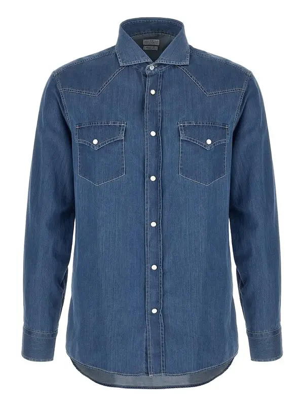Brunello Cucinelli Texan Shirt - Blue